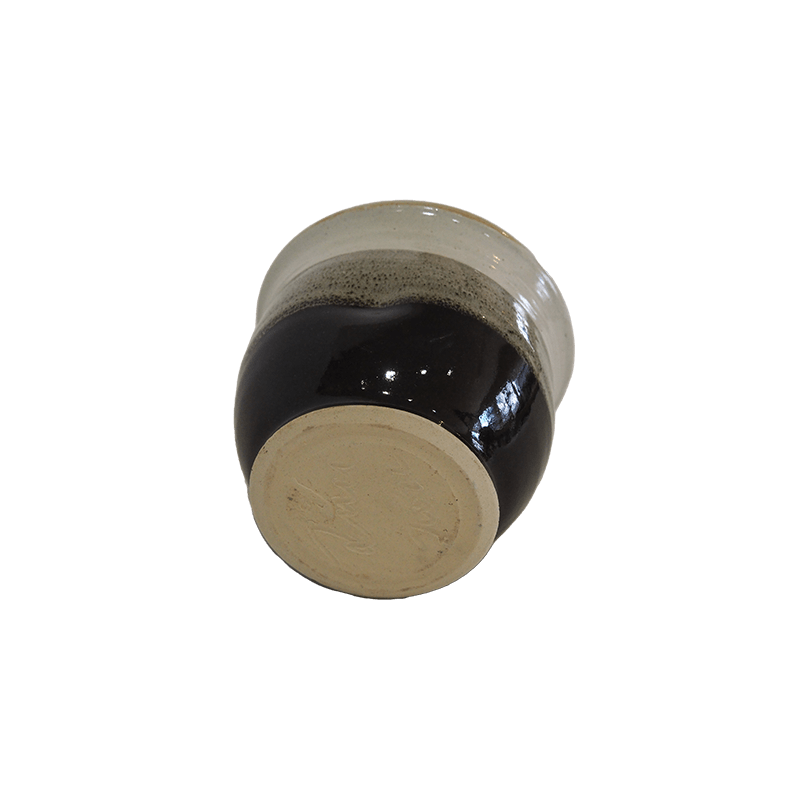 "You Know Me" Stemless Wine Tumbler Stoneware Pottery, Black/Waxy White ...